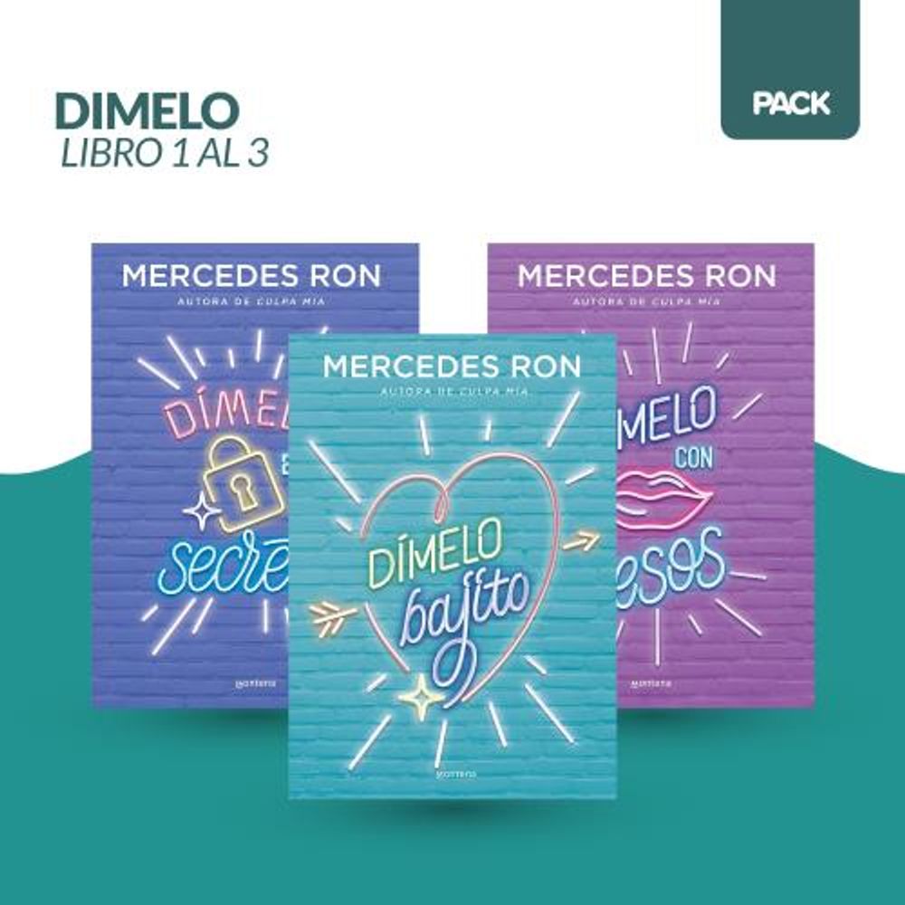 SAGA DIMELO - M. RON - 3 LIBROS - BAJITO EN SECRETO BESOS - SBS Librerias
