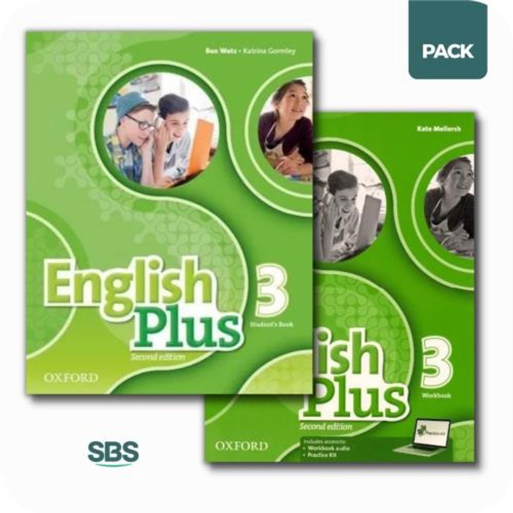 ENGLISH PLUS 3 2/ED - STUDENT'S BOOK + WORKBOOK PACK - 2 LIB - SBS Librerias