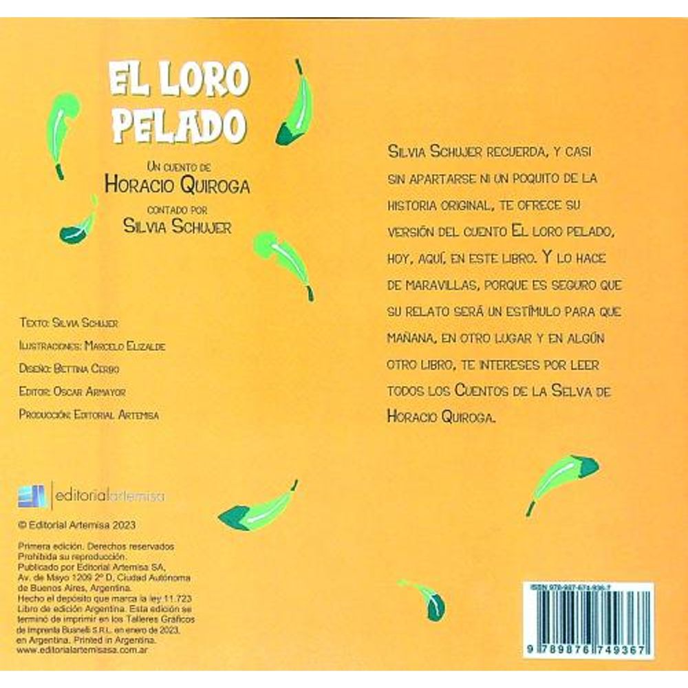 EL LORO PELADO - HORACIO QUIROGA - SBS Librerias