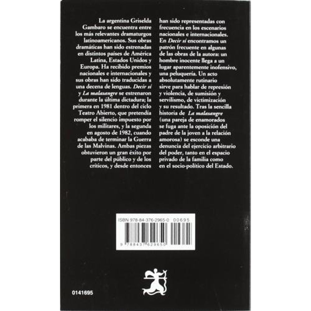 DECIR SI / LA MALASANGRE- GRISELDA GAMBARO - SBS Librerias