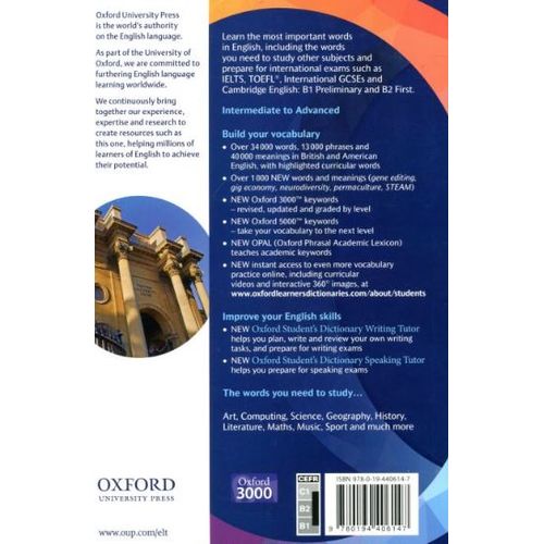 OXFORD STUDENT'S DICTIONARY (4TH EDITION) - SBS Librerias