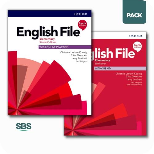 ENGLISH FILE ELEMENTARY 4/ED - STUDENT'S BOOK + WORKBOOK PAC - SBS Librerias