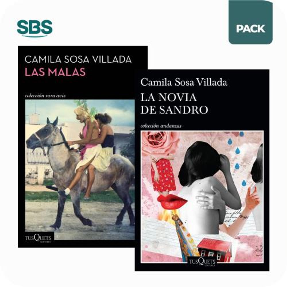 MALAS + NOVIA DE SANDRO - SOSA VILLADA - 2 LIBROS - SBS Librerias