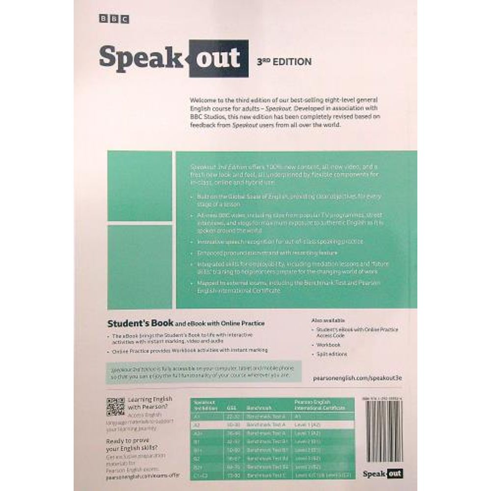 SPEAKOUT A2 - STUDENT'S BOOK + EBOOK W/ ONLINE PRACTICE - 3/ - SBS Librerias