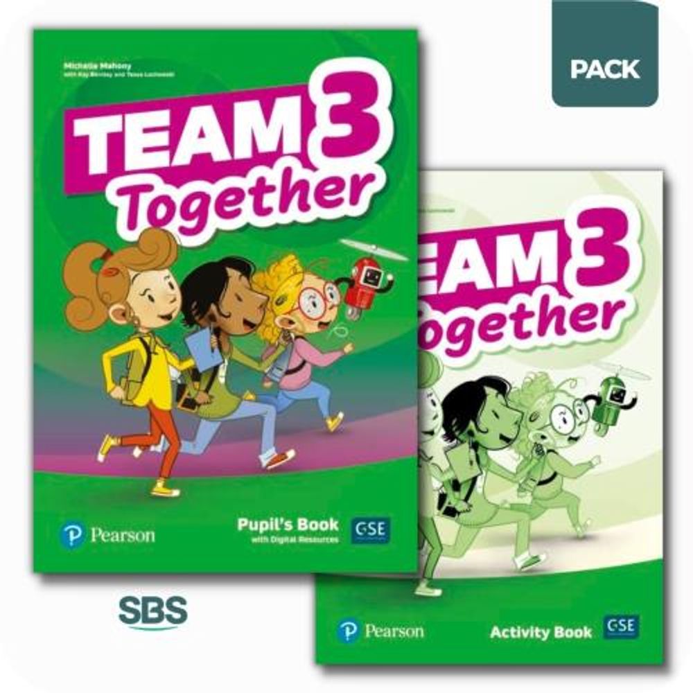 TEAM TOGETHER 3 - STUDENT'S BOOK + WORKBOOK PACK - 2 LIBROS - SBS Librerias