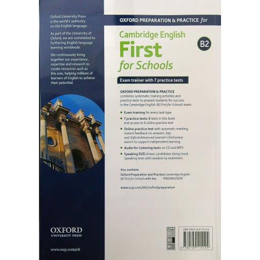 CAMBRIDGE ENGLISH FIRST FOR SCHOOLS EXAM TRAINER - STUDENT'S - SBS ...