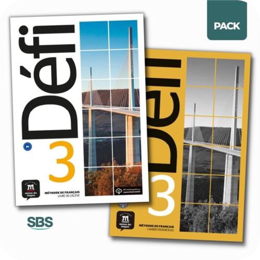 DEFI 3 B1 - LIVRE + CAHIER D'ACTIVITES - PACK 2 LIBROS - SBS Librerias