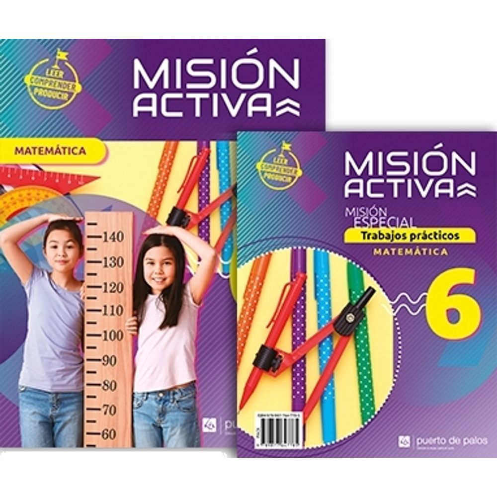 MATEMATICA 6 - MISION ACTIVA - SBS Librerias