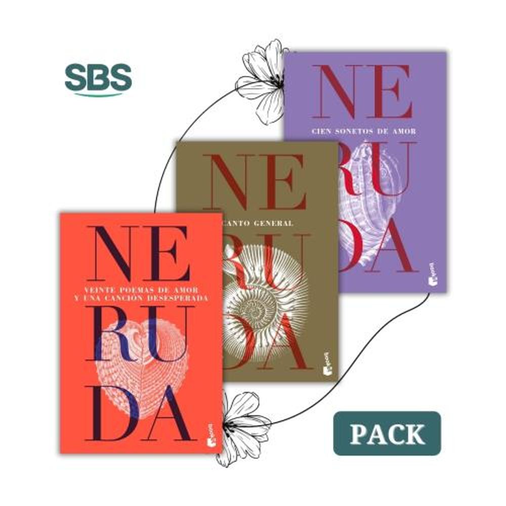 POESIA NERUDA - CIEN SONETOS DE AMOR + VEINTE POEMAS DE AMOR - SBS Librerias
