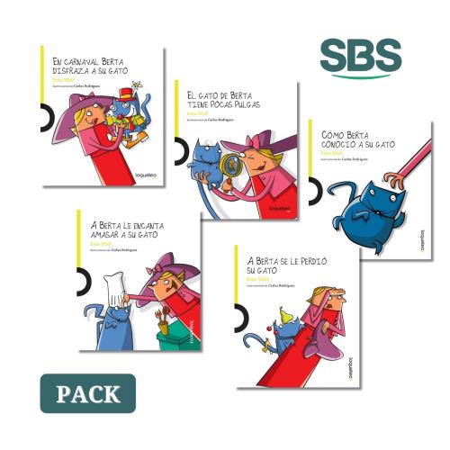 COLECCION BERTA Y SU GATO - 5 LIBROS - SBS Librerias