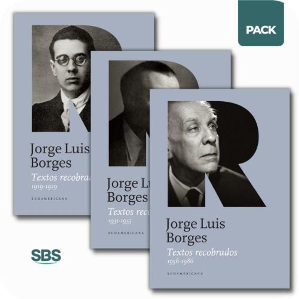 TEXTOS RECOBRADOS - 3 LIBROS - BORGES - SBS Librerias
