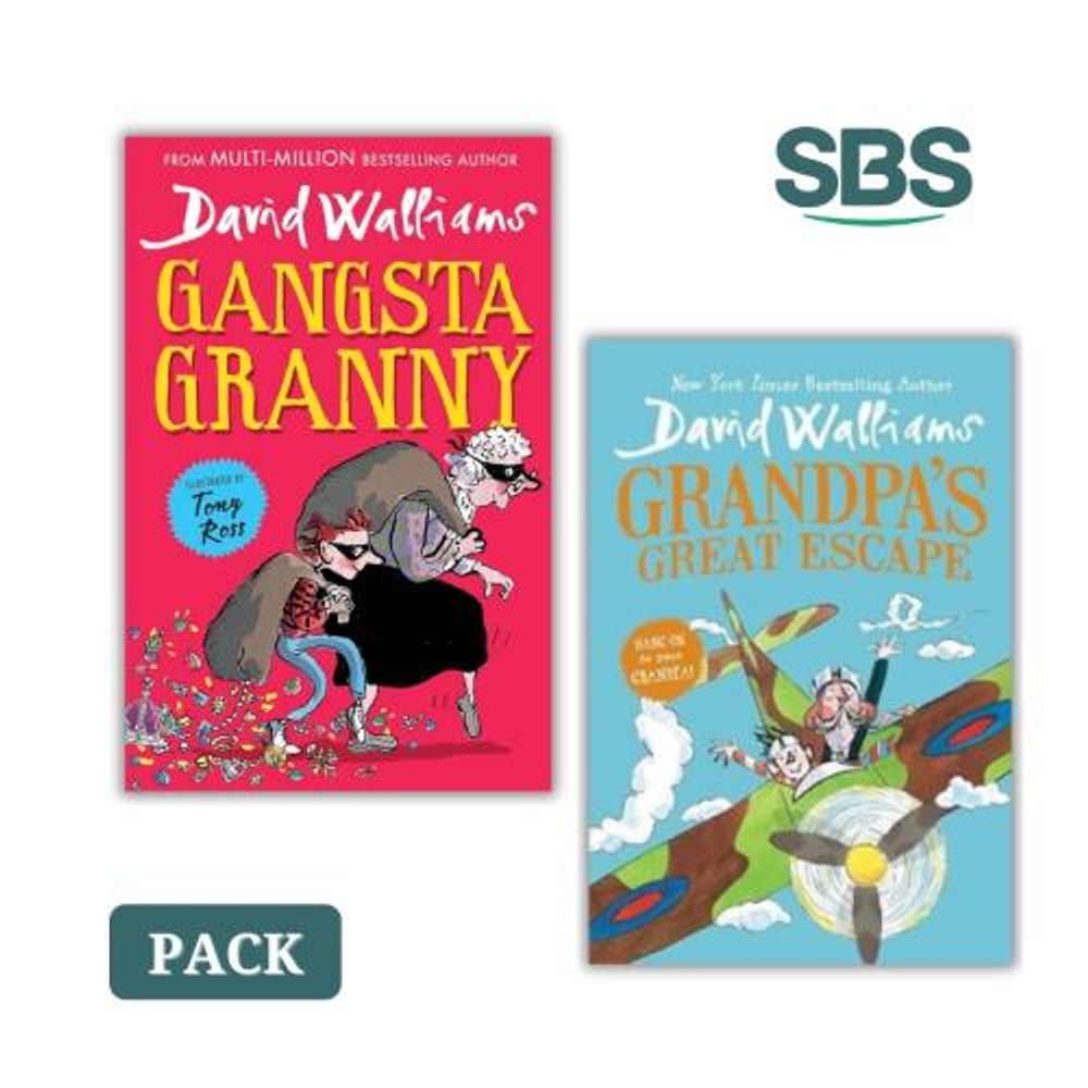 GANGSTA GRANNY + GRANDPA'S GREAT ESCAPE - 2 LIBROS - SBS Librerias