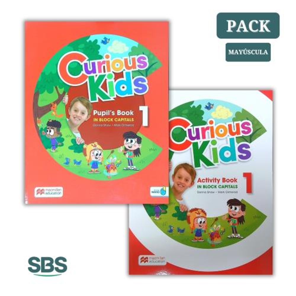 CURIOUS KIDS 1 - MAYUSCULA - PUPIL'S BOOK + ACTIVITY BOOK - - SBS Librerias